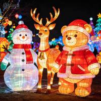China Customizable Waterproof Christmas LED Light Set: Snowman, Reindeer & Teddy Bear for Outdoor Park & Plaza Decoration for sale