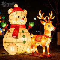 China Customizable Waterproof Christmas LED Light Set: Snowman, Reindeer & Teddy Bear for Outdoor Park & Plaza Decoration for sale
