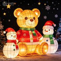 China Custom Teddy Bear LED Lantern Sculpture Outdoor Waterproof for Urban Square Lighting for sale