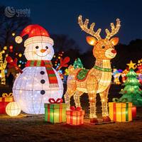 China Custom Teddy Bear LED Lantern Sculpture Outdoor Waterproof for Urban Square Lighting for sale