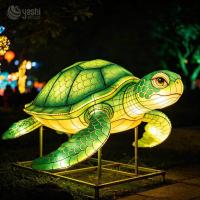 China Custom Under‑Sea Theme LED Lantern Set, Sea Turtle & Jellyfish Marine Animal Light Sculpture for Ocean Light Festival for sale