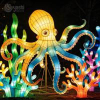 China Custom Under‑Sea Theme LED Lantern Set, Sea Turtle & Jellyfish Marine Animal Light Sculpture for Ocean Light Festival for sale