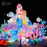 China Custom Giant Ocean Theme LED Lantern: 3D Silk Shell, Fish & Coral Sculptures for Theme Park and Aquarium Decoration for sale
