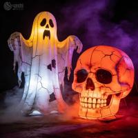 China Custom Cheerful Witch Halloween Arch Lantern, Large LED Spooky‑Tree Entry Gate Light Sculpture with Pumpkin & Bat for sale
