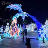 China Masterfully Handcrafted 3D Silk Snowman: Large-Scale Waterproof Christmas Tree Motif Lights for Theme Park Events for sale