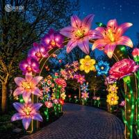 China Custom Butterfly & Floral Walk‑Through Light Tunnel, Garden Theme LED Flower Butterfly Lantern Tunnel for Park Night Festival for sale