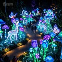 China Custom LED Flower Lantern Arch Tunnel, Waterproof Floral Walkway for Outdoor Festivals, Weddings & Theme Park Decor for sale
