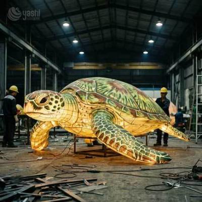 China Large Outdoor Sea Turtle LED Lantern Sculpture, Waterproof Marine Animal Light for Europe National Holiday & Aquarium Displays for sale