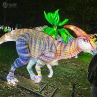 China Outdoor Waterproof Spinosaurus Dinosaur Lantern Realistic Lighting for Zoo & Night Tour Attractions for sale