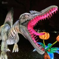 China Outdoor Waterproof Spinosaurus Dinosaur Lantern Realistic Lighting for Zoo & Night Tour Attractions for sale