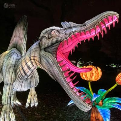 China Outdoor Waterproof Spinosaurus Dinosaur Lantern Realistic Lighting for Zoo & Night Tour Attractions for sale
