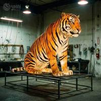 China Giant Handmade Giraffe Shape LED Silk Lantern, Custom Outdoor Landscape Lighting Solution for Amusement Park & Zoo Festival for sale