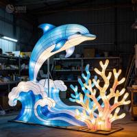 China Custom Giant Whale Shark Marine LED Lantern, Underwater Ocean‑Theme Outdoor Light Installation for sale