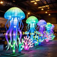 China Outdoor LED Jellyfish Coral Fish Lantern Set, Ocean Landscape Lighting Solution for Theme Park & Amusement Park Decoration for sale