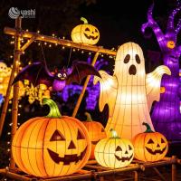 China Custom Witch Skeleton LED Lantern, Waterproof Outdoor Halloween Light for Theme Park & Haunted House Amusement Park Decoration for sale