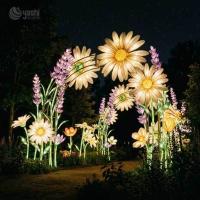 China Custom Giant Lily Orchid Flower Entrance Arch Lantern, Floral Festival Gateway Arch for Outdoor Night Event for sale