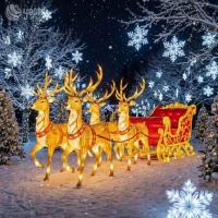 China Custom LED Christmas Reindeer Lantern, Waterproof Outdoor Lighting Solution for Theme Parks, Events & Urban Street Decor for sale