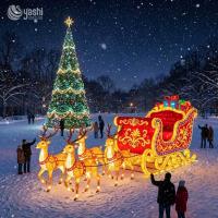 China Custom LED Christmas Reindeer Lantern, Waterproof Outdoor Lighting Solution for Theme Parks, Events & Urban Street Decor for sale