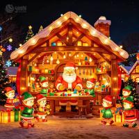 China Custom Ocean Theme Christmas Lantern Set, Outdoor LED Whale, Coral, Fish & Santa Light Sculpture For Underwater Festival Display for sale