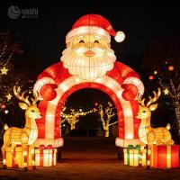 China Large Christmas Scene LED Lantern, Santa Workshop Light Scene, Outdoor Lighting Decoration for Holiday Events for sale
