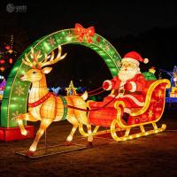 China Custom LED Gingerbread House Lantern Set, Outdoor Christmas Gingerbread Man & Candy Cane Light Sculpture for Plaza, Support Customization for sale