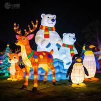 China Polar Bear & Penguin Ice Sculpture Light Display, LED Winter Wonderland Lantern Set for Festivals & Parks for sale