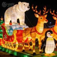 China Polar Bear & Penguin Ice Sculpture Light Display, LED Winter Wonderland Lantern Set for Festivals & Parks for sale
