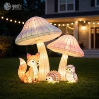 China Custom Giraffe Family Lantern, Waterproof LED Animal Sculpture for Outdoor Park & Zoo Night Decoration for sale