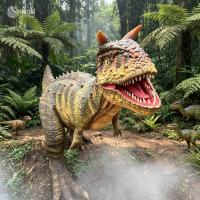 China Custom Life Size Animatronic Carnotaurus Dinosaur Model Realistic Mechanical Dinosaur Statue for Theme Park Zoo Exhibition for sale