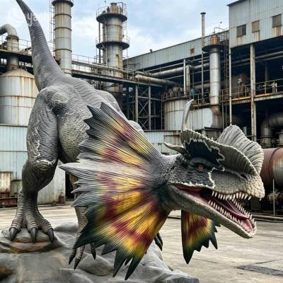 China High-Quality Dilophosaurus Dinosaur Model, Realistic Animatronic Dinosaur Statue for Dinosaur, Zoos and Amusement Exhibitions for sale