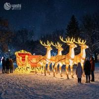 China Custom Giant LED Snowman Lantern with Santa Hat, Outdoor Large Christmas Snowman Light Sculpture for Shopping Mall Plaza, Support Customization for sale