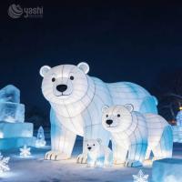 China Custom Arctic Theme LED Lantern Installation, Polar Bear & Penguin Animal Light Sculptures for Winter Zoo & Holiday Festival for sale