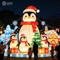China Custom LED Christmas Arch Light Sculpture with Candy Cane, Star & Gift Boxes, Outdoor Walk Through Xmas Arch Lantern for Mall Plaza, Support Customization for sale