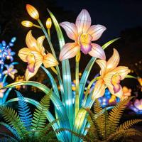 China Custom Daisy Flower & Insect LED Lanterns, Bee Butterfly Ladybug Light Sculpture for Garden Light Festival for sale