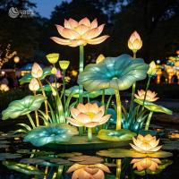 China Custom Daisy Flower & Insect LED Lanterns, Bee Butterfly Ladybug Light Sculpture for Garden Light Festival for sale