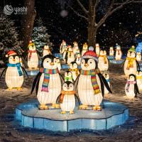 China Custom LED Teddy Bear & Rabbit Lantern Set, Outdoor Christmas Animal Light Sculpture with Christmas Tree, Support Customization for sale