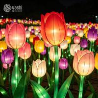 China Custom Giant Floating Lotus LED Lantern with Dragonfly Decor, String‑dot Water Lily Light Sculpture for Lake Festival for sale
