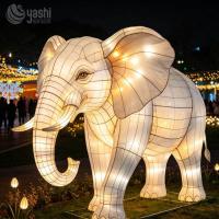 China Custom Giant Elephant LED Lantern Sculpture, Outdoor Animal Light Installation for Zoo, Park & Cultural Festival Events for sale