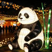 China Custom Giant Elephant LED Lantern Sculpture, Outdoor Animal Light Installation for Zoo, Park & Cultural Festival Events for sale