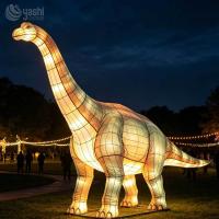 China Custom Giant Pterosaur LED Lantern Sculpture, Flying Prehistoric Dinosaur Light Installation for Dino‑Park & Theme Festival for sale