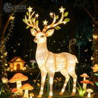 China Custom Giant Triceratops LED Dinosaur Lantern Sculpture, Prehistoric Animal Light Installation for Theme Park & Dino‑Festival for sale