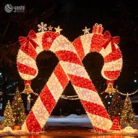 China Custom LED Giant Sitting Polar Bear Light Sculpture with Red Scarf, Outdoor Christmas Polar Bear Light Display with Gift Boxes for Park & Mall Light Festival, Support Customization for sale