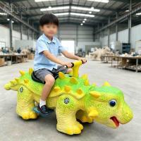 China Coin Operated Cartoon Dinosaur Kids Electric Ride On Car, Commercial Fiberglass Amusement Scooter for Shopping Mall & Playground for sale