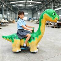 China Coin Operated Cartoon Dinosaur Kids Electric Ride On Car, Commercial Fiberglass Amusement Scooter for Shopping Mall & Playground for sale
