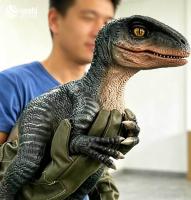 China Realistic Velociraptor Dinosaur Hand Puppet, Animatronic Dinosaur Puppet for Stage Performance & Exhibition for sale