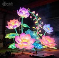 China Turnkey Giant Floral Light Installation for Botanical Garden Light Festival Night Tourist Attractions Festival Lanterns for sale