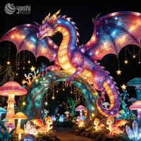 China Giant Fantasy Dragon Arch Festival Lantern Animal Lantern Lighting Engineering Design For Theme Park Entrance Festival Night Events for sale