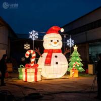 China Dreamy Christmas Village Light Show Custom Christmas Arch Lantern Installation For Theme Parks And Seasonal Attractions for sale