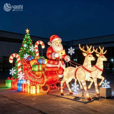 China Turn key Holiday Lighting Solution Santa Claus Lantern Display For Zoos Botanical Gardens And Cultural Tourism Destinations for sale