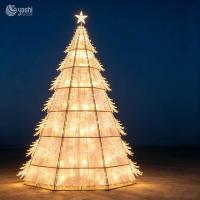 China Large Gift Box Stack Christmas Tree Festival Lantern Set For Outdoor Theme Park Scenic Spot Christmas Decoration for sale